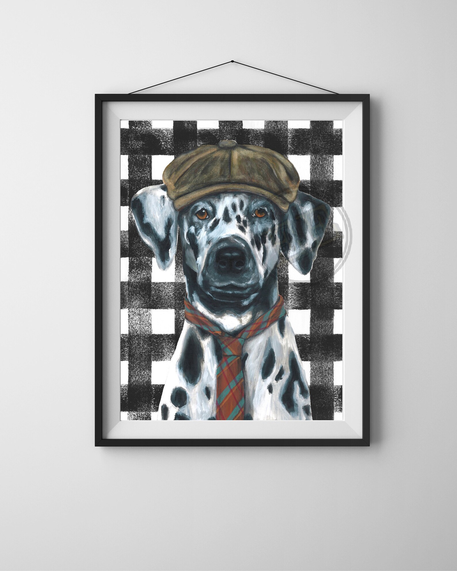 PRINTABLE Dalmatian Art Print Vintage Dalmatian Home Decor Cute ...