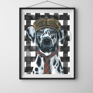 PRINTABLE Dalmatian Art Print - Vintage Dalmatian Home Decor - Cute ...