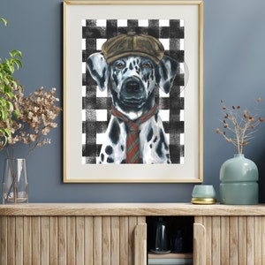 PRINTABLE Dalmatian Art Print - Vintage Dalmatian Home Decor - Cute ...