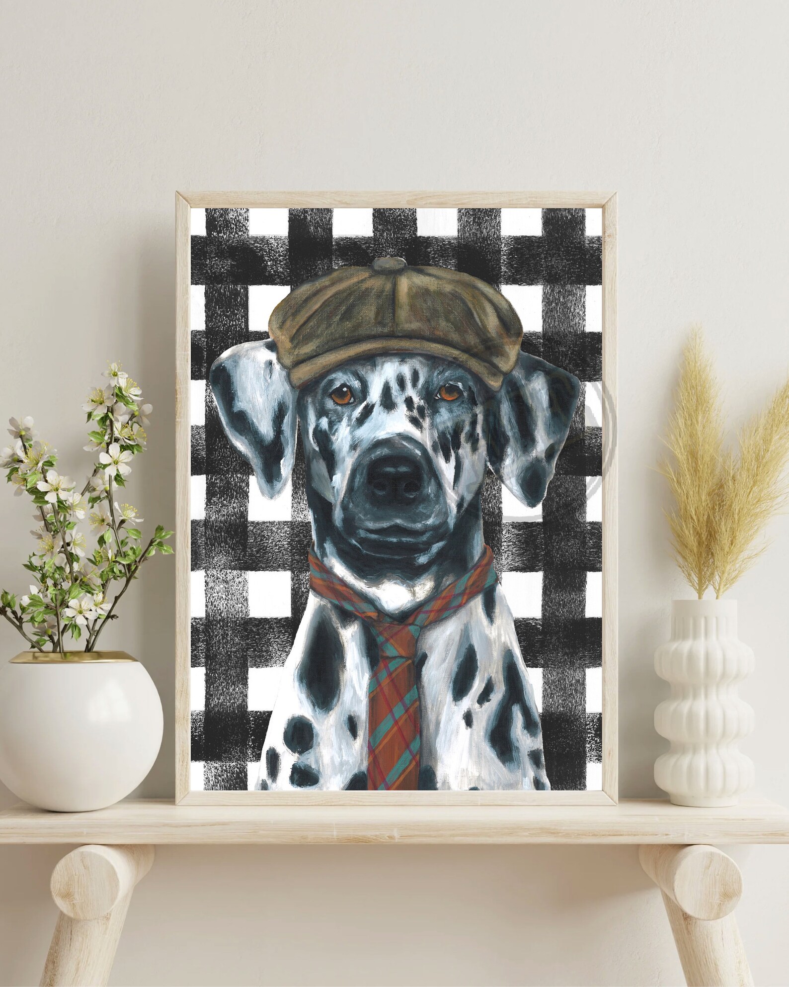 PRINTABLE Dalmatian Art Print - Vintage Dalmatian Home Decor - Cute ...
