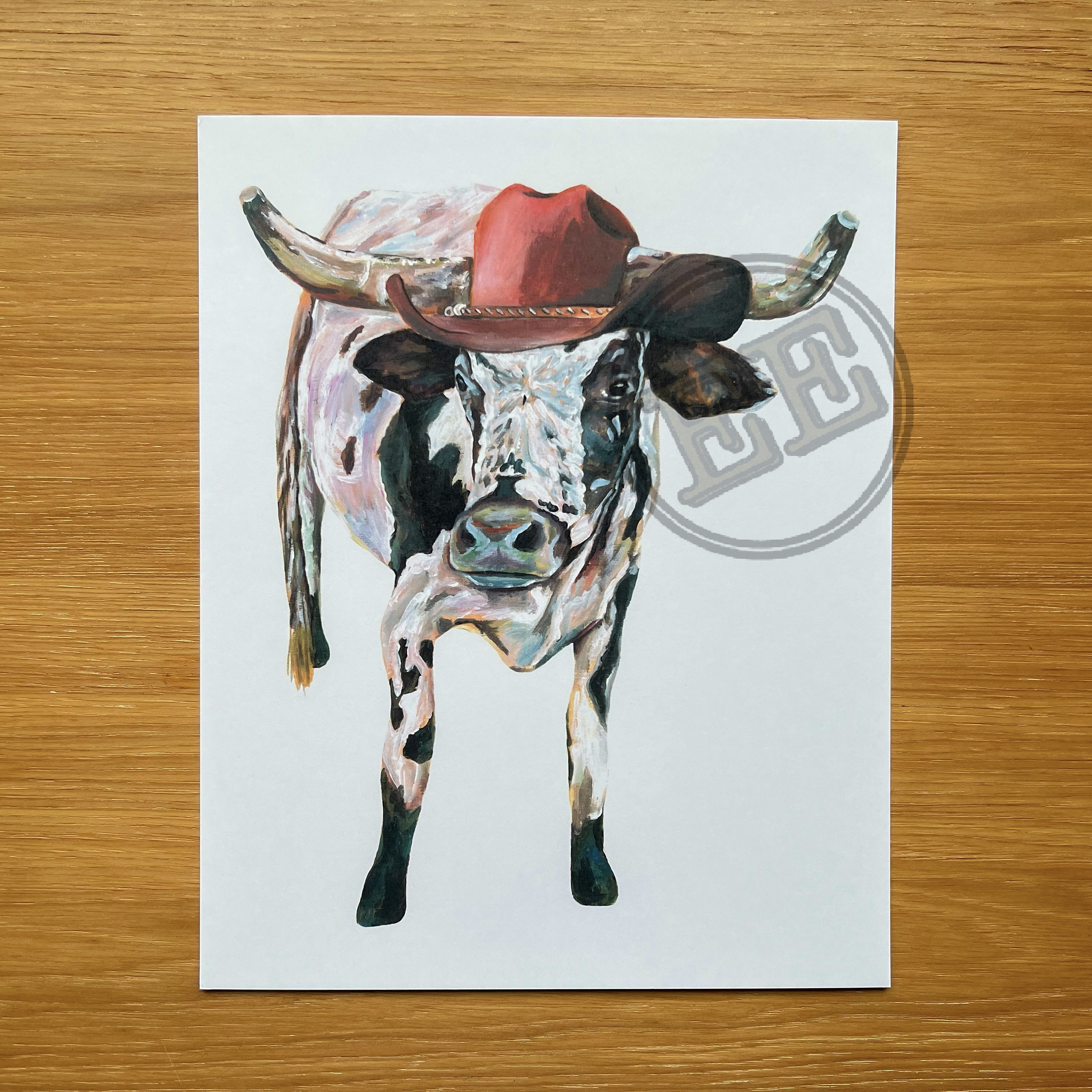 Steer Art Print 8x10 Western Aesthetic Home Decor Print Longhorn Wall ...