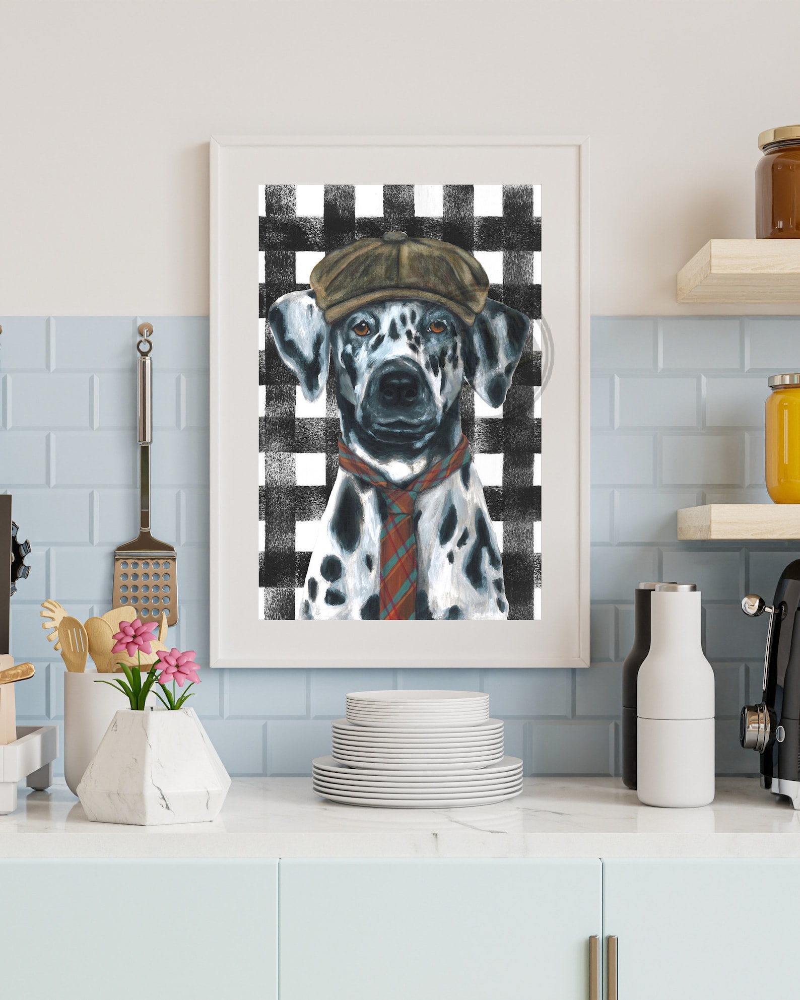 PRINTABLE Dalmatian Art Print Vintage Dalmatian Home Decor Cute ...