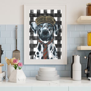 PRINTABLE Dalmatian Art Print - Vintage Dalmatian Home Decor - Cute ...