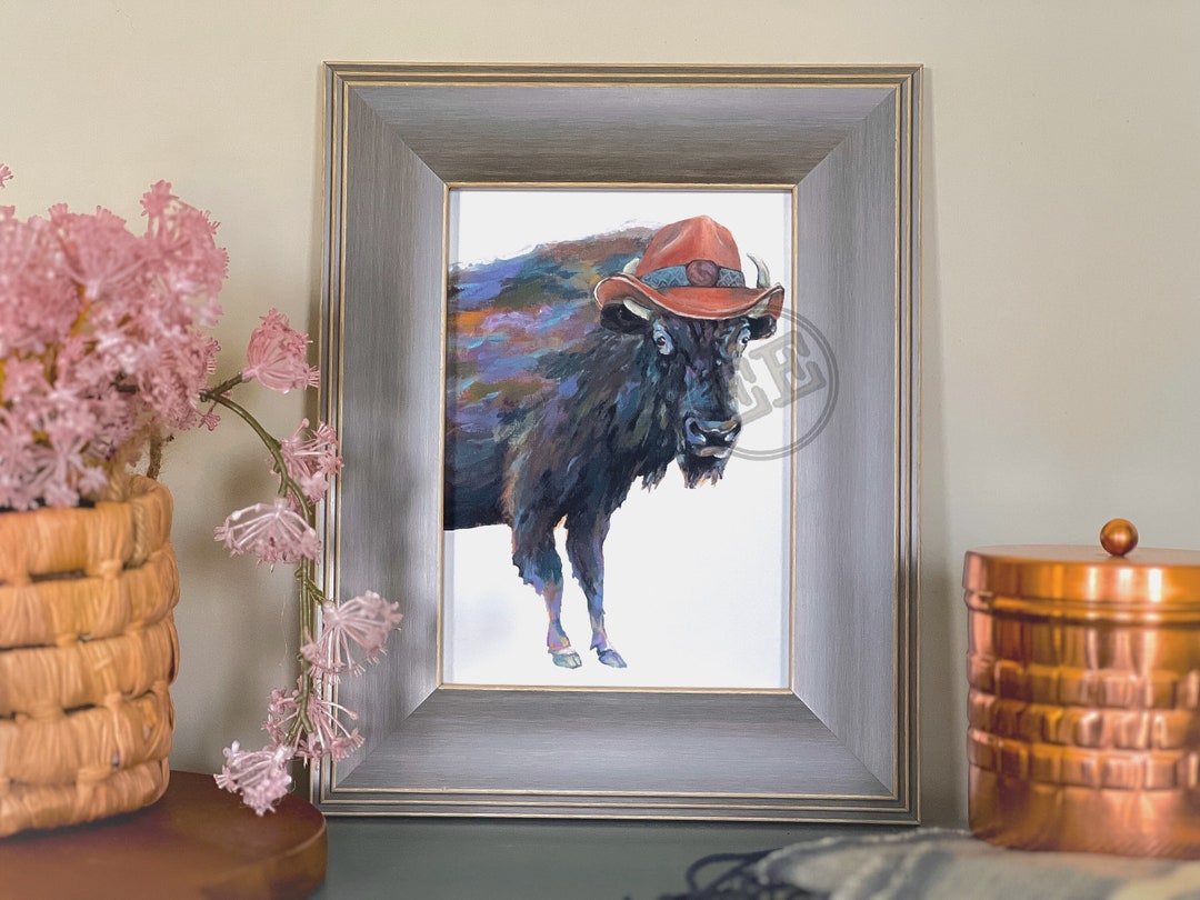 Bison Art Print 5x7 Western Aesthetic Home Decor Print Buffalo Wall Art ...