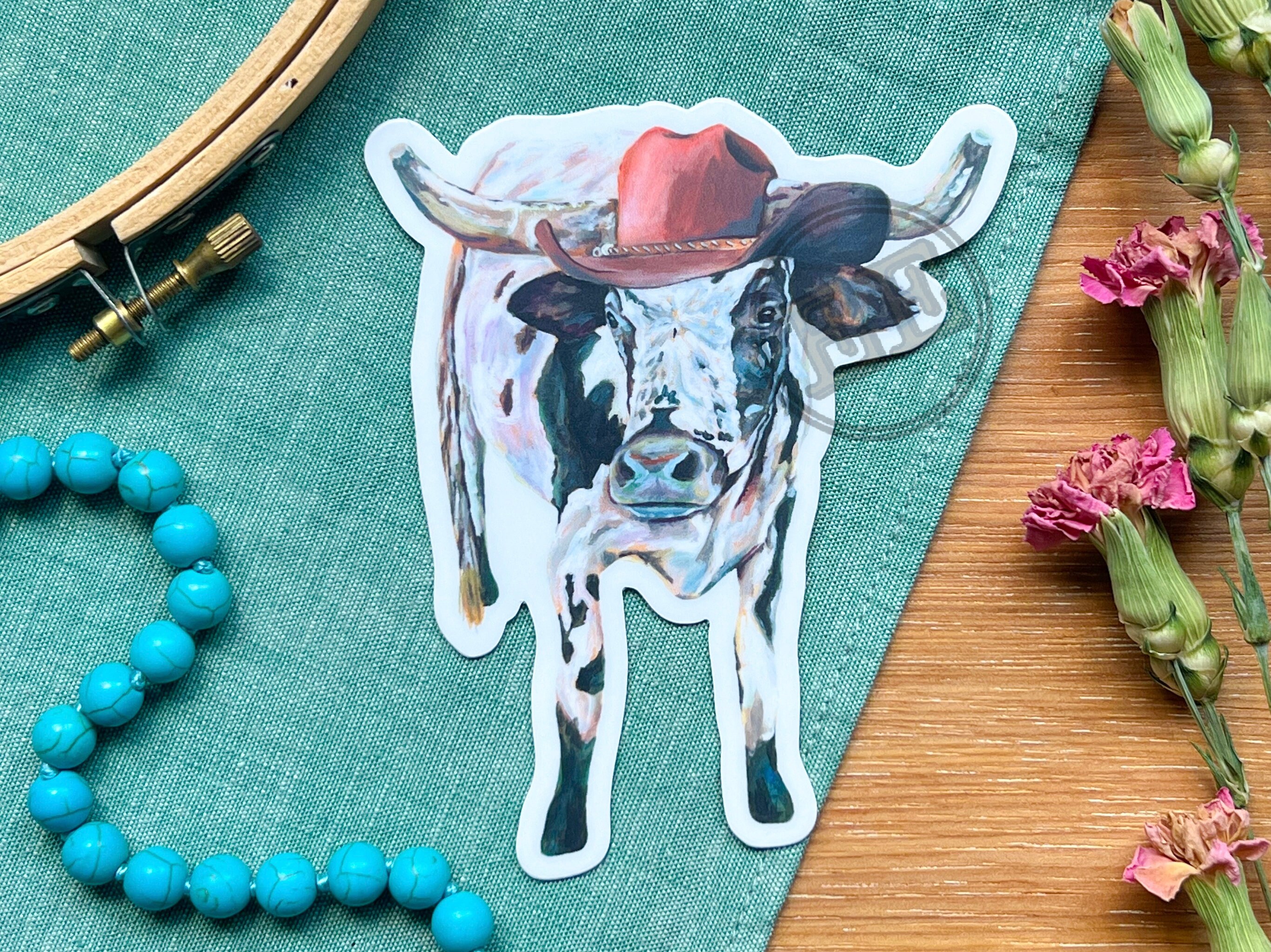 Western Steer Sticker Southern Steer Sticker Longhorn Sticker Cowboy ...