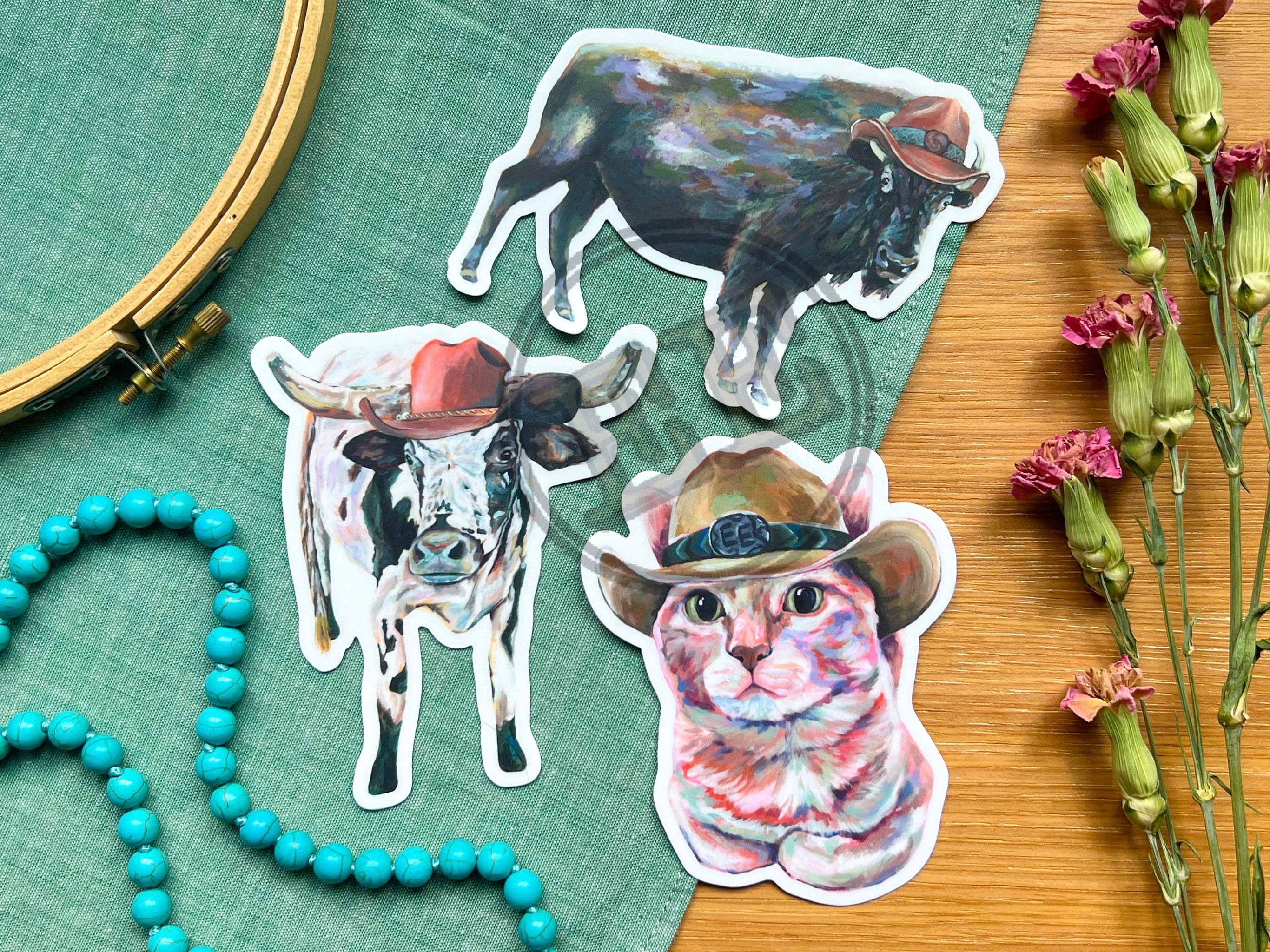 Western Steer Sticker Southern Steer Sticker Longhorn Sticker Cowboy ...