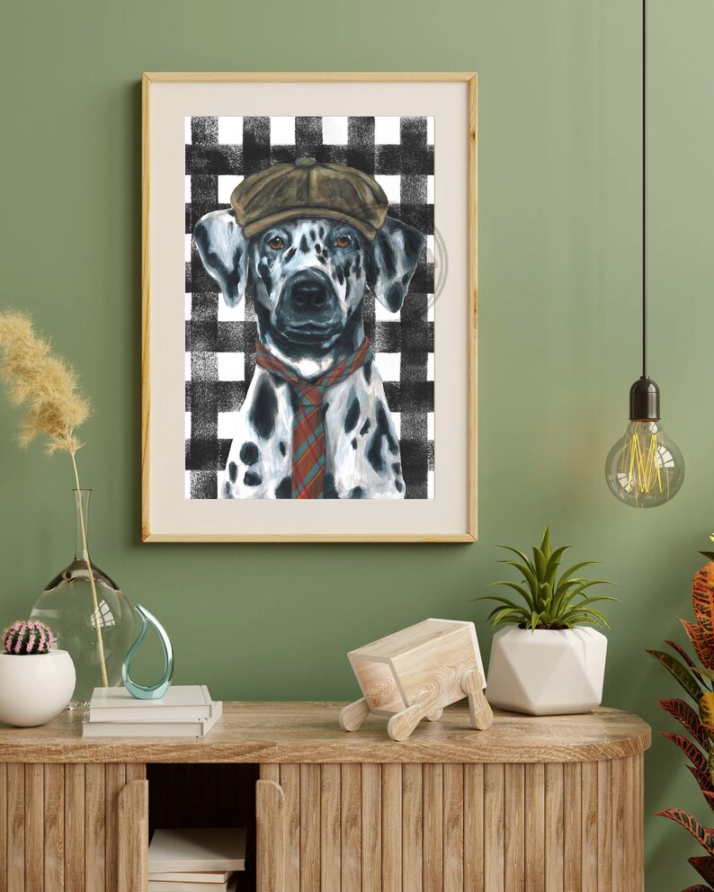 PRINTABLE Dalmatian Art Print Vintage Dalmatian Home Decor Cute ...