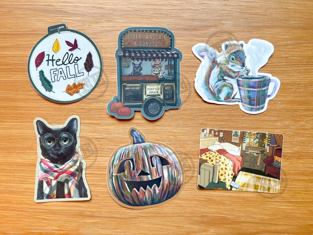 Cottage Core Fall Sticker Set Vintage Halloween Stickers Cozy Fall ...