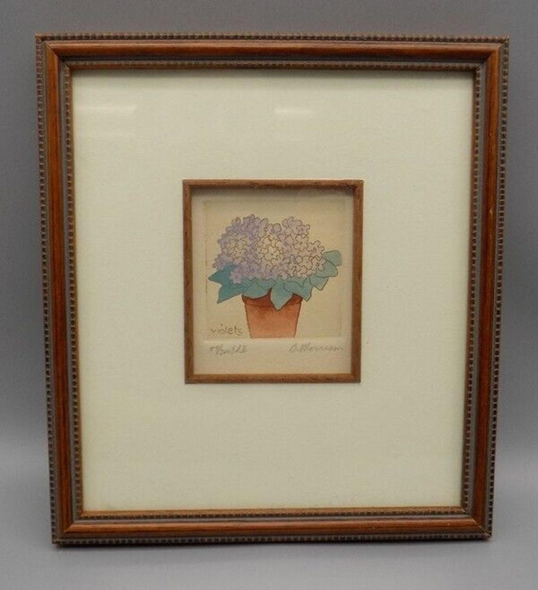 Brooke Morrison Signed Numbered Print Violets 84/20 Edition II Block ...