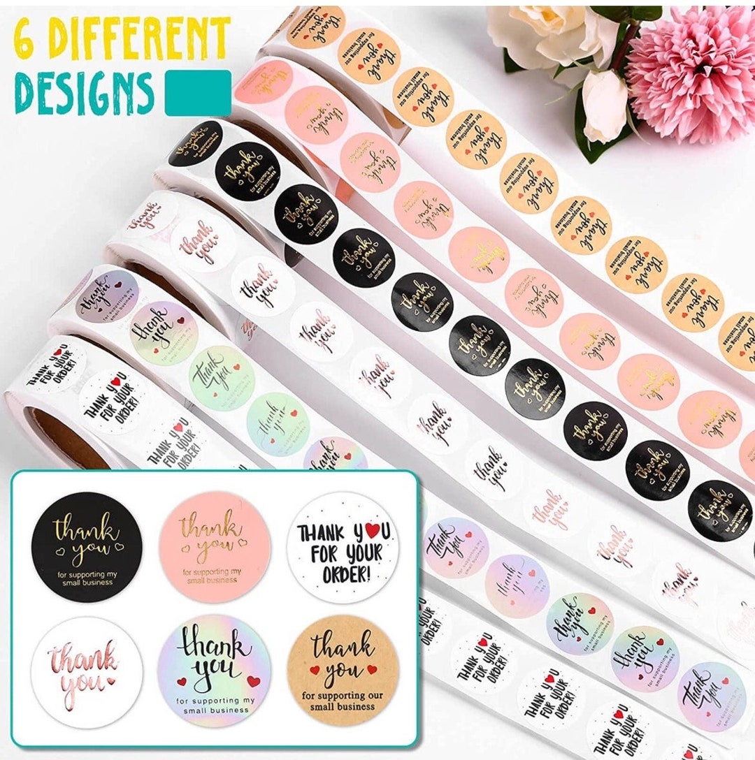 Thank You Stickers Small Business Pack of 500 Stickers Round - Etsy