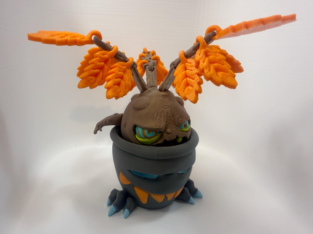 3D Printed Mandrake Plant | Magical Fantasy Decor | Cute Screaming Root ...