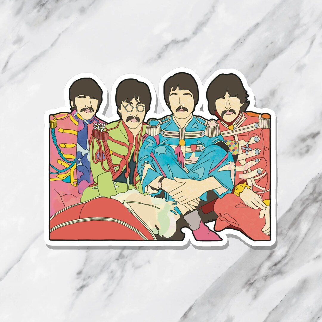 Beatles Sticker Sgt Pepper Sticker Laptop Decal Stickers for Hydroflask ...