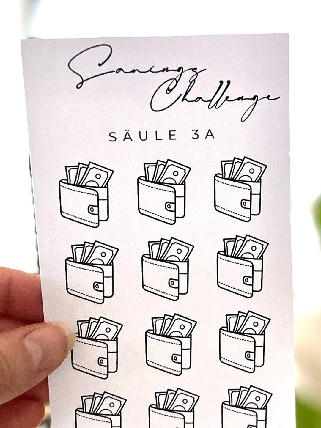 Pillar 3A Savings Challenge L Suitable for A6 Budget Planner L ...