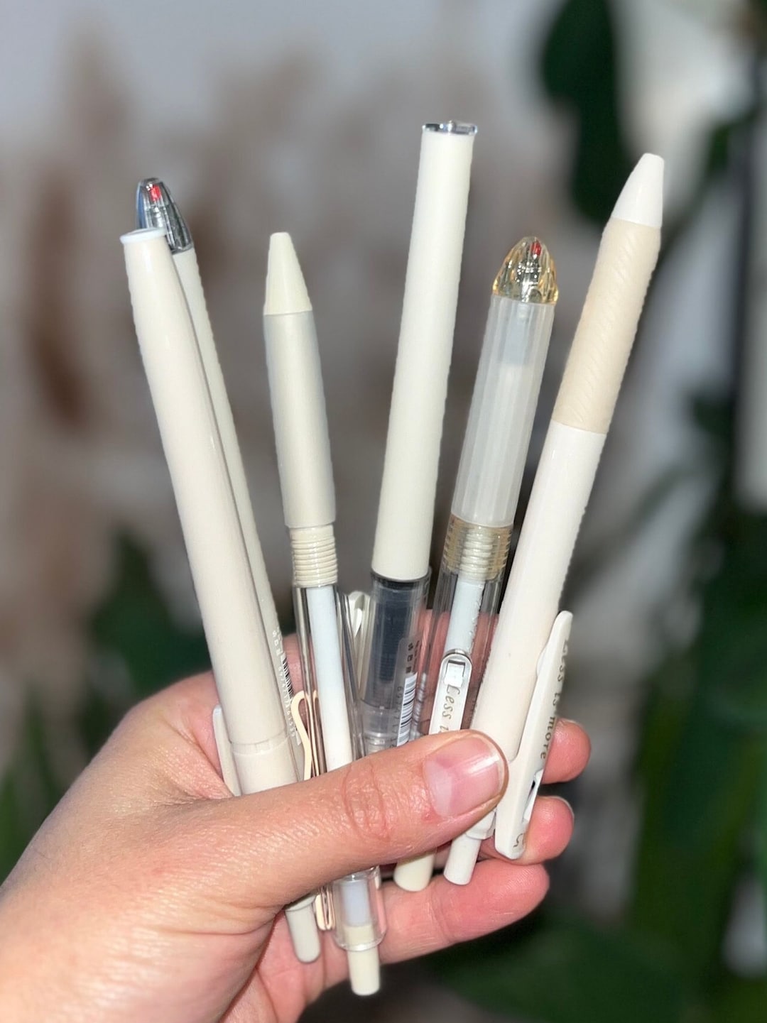 Beige Nature Pens 6 Piece Set. Minimalist, Aesthetic - Etsy