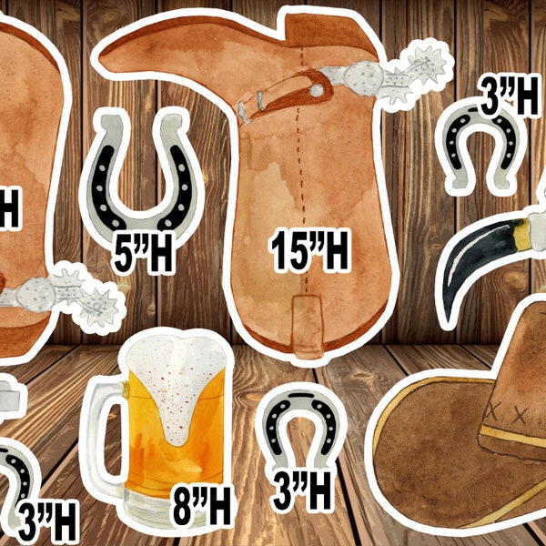 Cowboy Theme Cutouts - Etsy