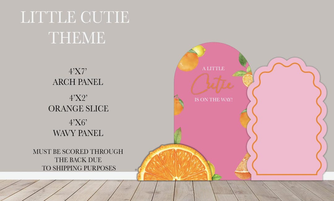 Backdrop Panel Little Cutie Theme, Cutie Theme Party Decor, UV Printed ...