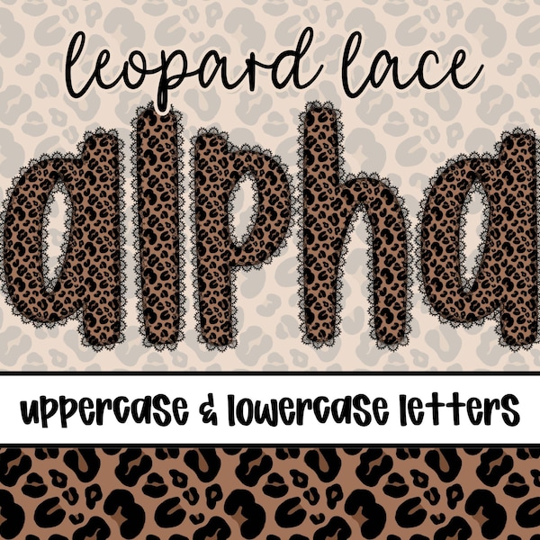 Leopard Lace Letters - Etsy