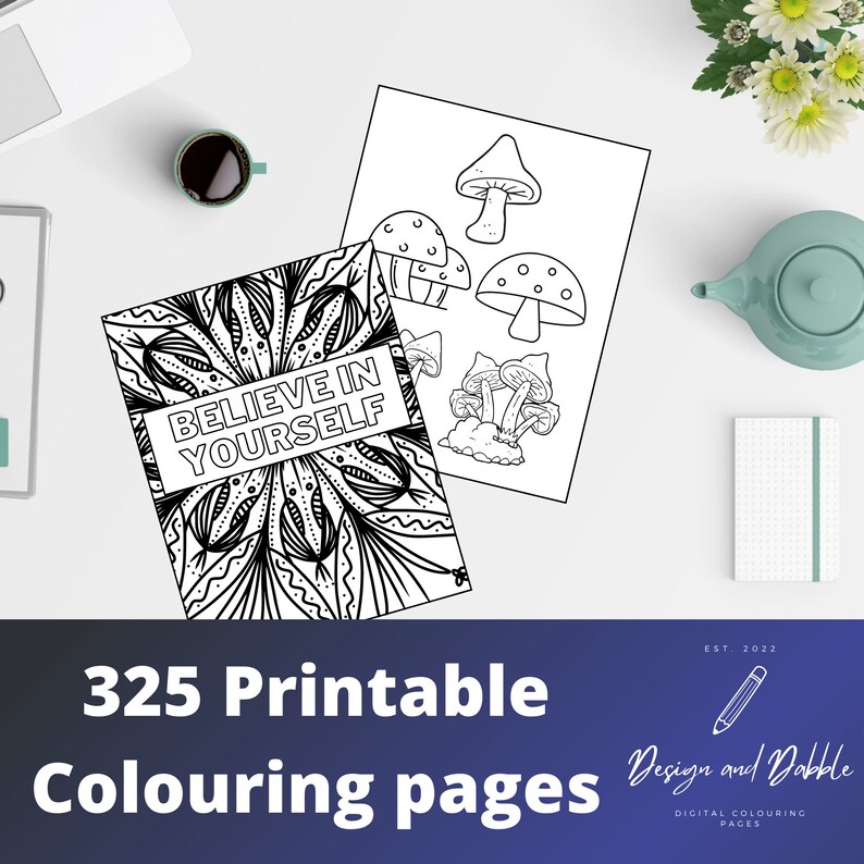 300 Digital and Printable Coloring Page Bundles Bundle A - Etsy
