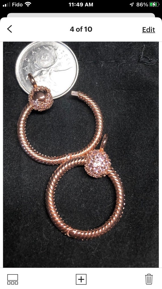 Pandora Like Rose Gold Charm Holder for Pandora Like Beads or - Etsy