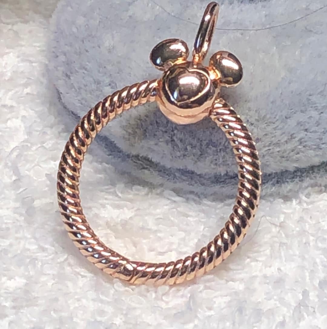 Pandora Like Rose Gold Charm Holder for Pandora Like Beads or Charms ...