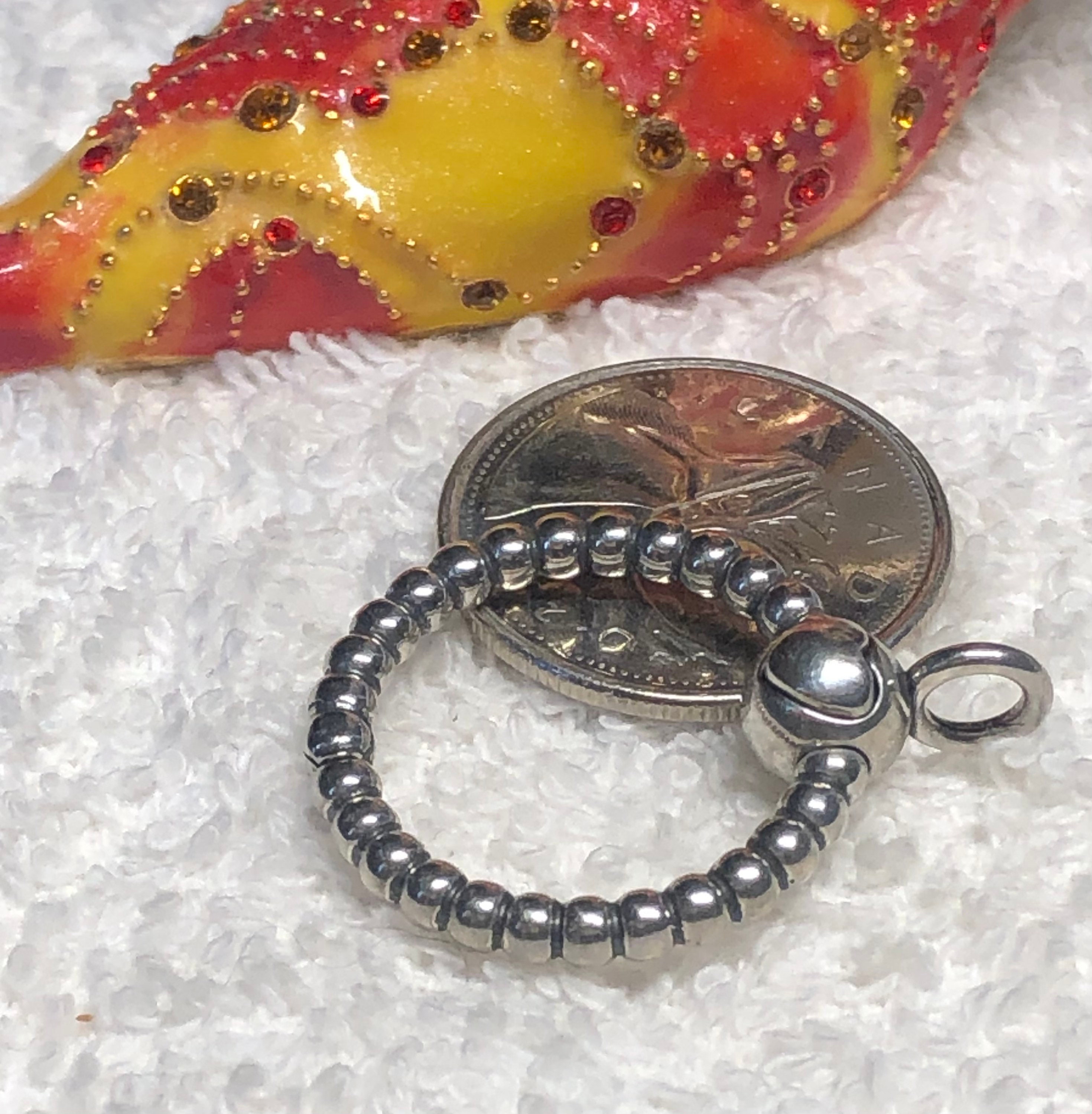 Pandora Like Silver Tone Charm Holder for Pandora Like Beads or Charms ...