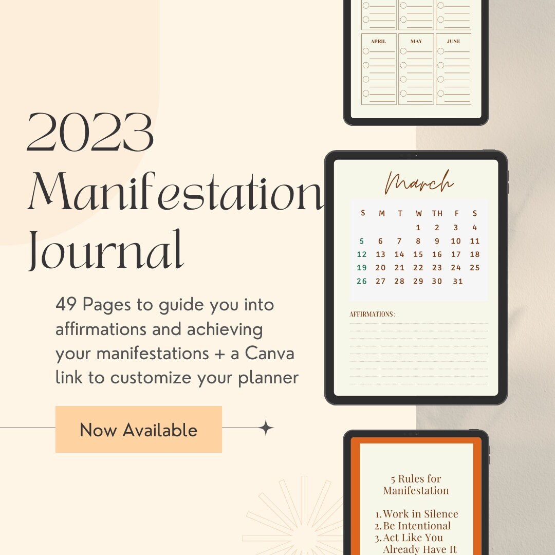 2023 Digital Planner | Manifesting Planner | Manifest Planner ...