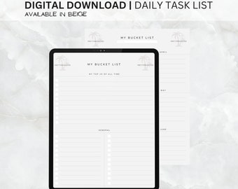 White Bucket List, Goal Checklist, Life Wish List, to Do List Plan ...
