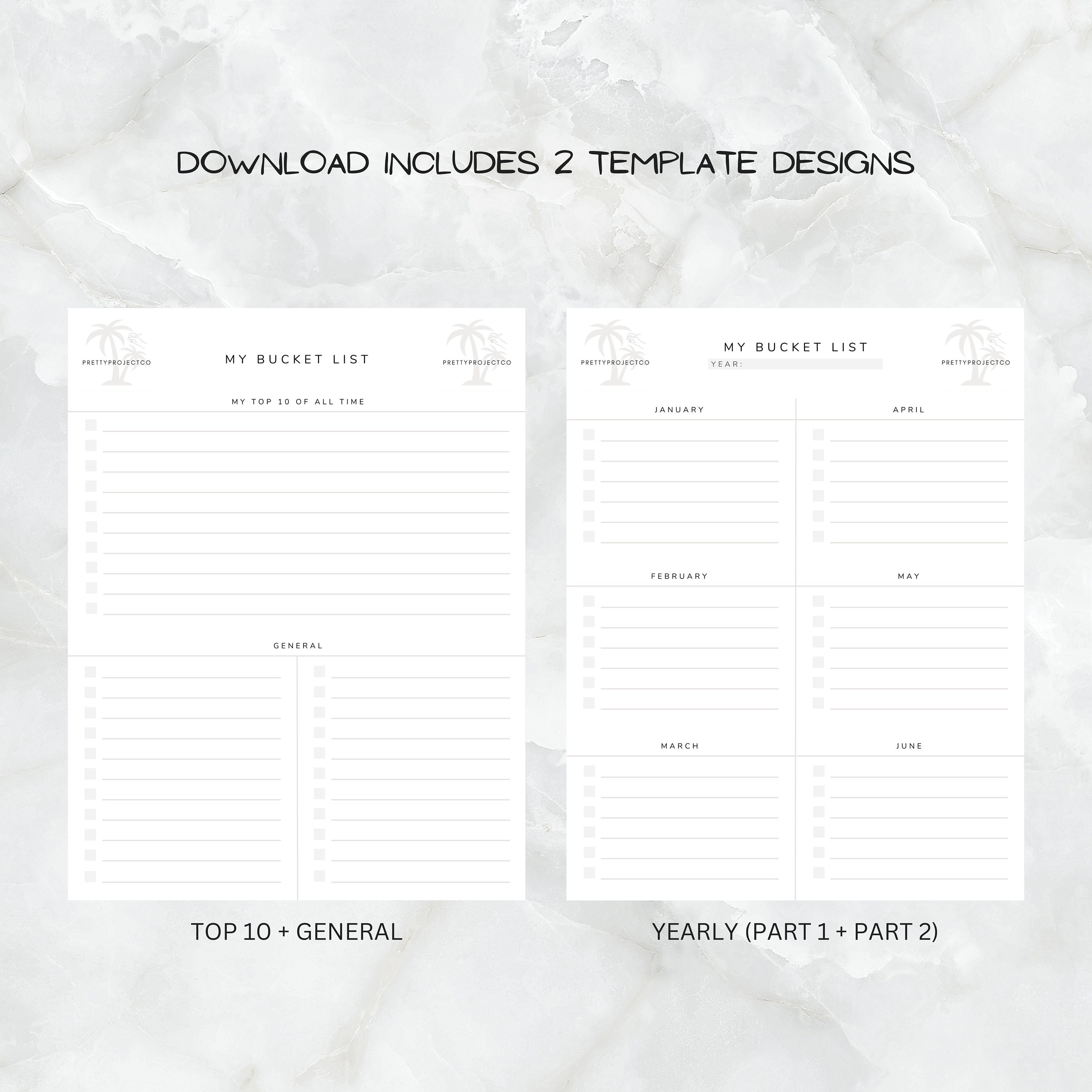 White Bucket List, Goal Checklist, Life Wish List, to Do List Plan ...