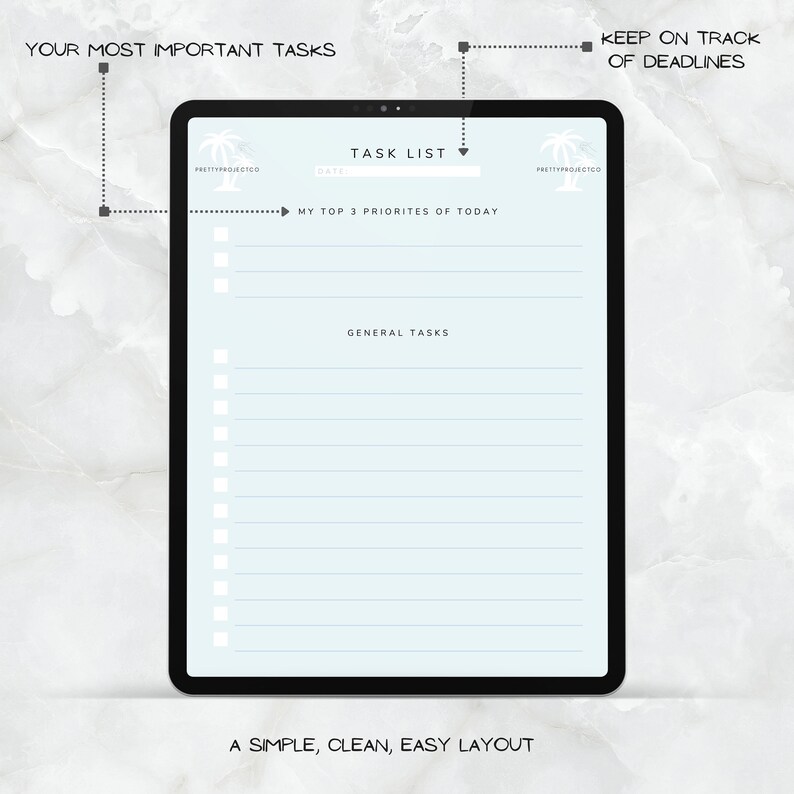 Pastel Daily Task List, Habit Checklist, to Do List, Daily Planner ...
