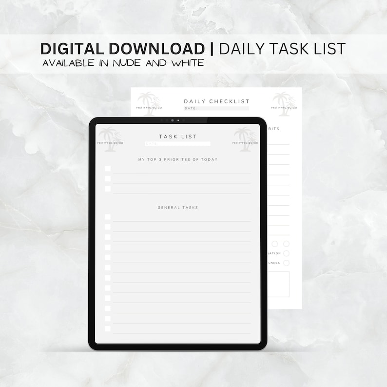 Daily Task List Habit Checklist to Do List Daily Planner - Etsy