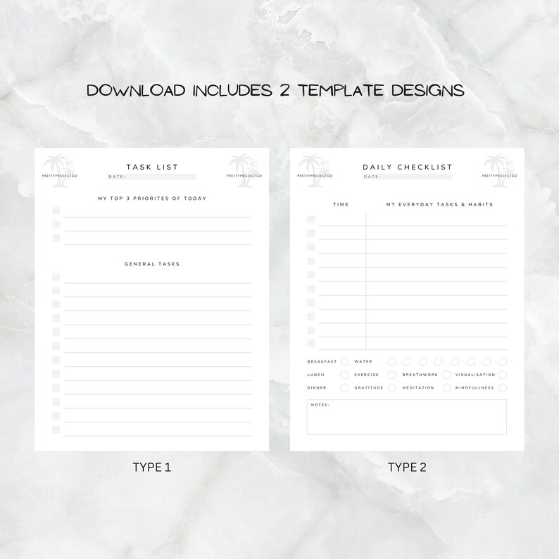 Daily Task List Habit Checklist to Do List Daily Planner - Etsy