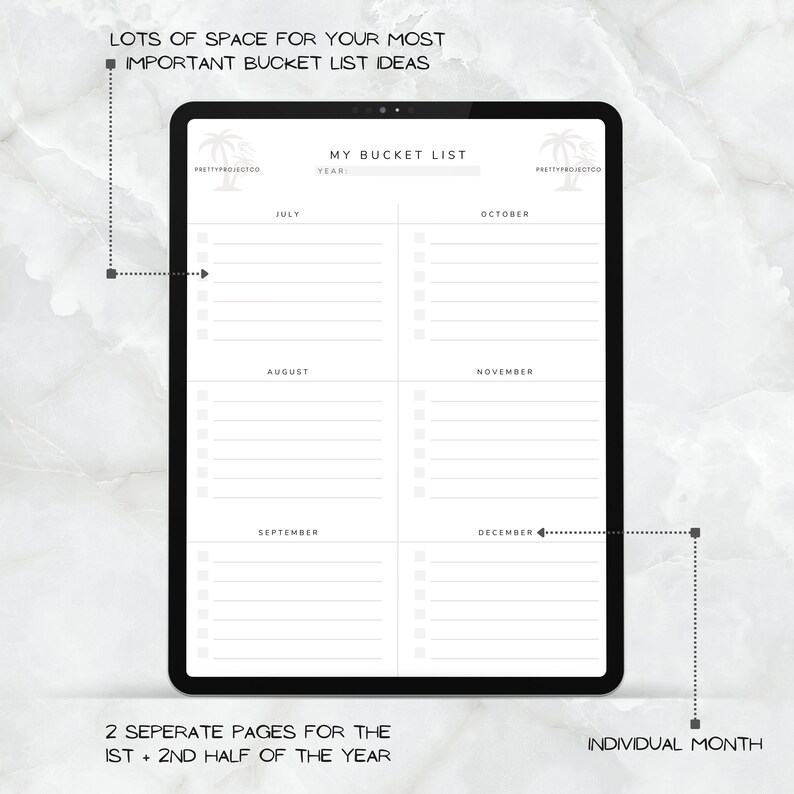 White Bucket List, Goal Checklist, Life Wish List, to Do List Plan ...