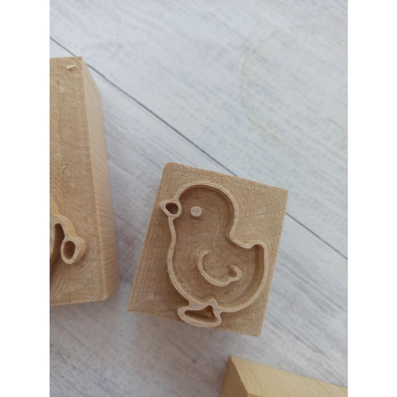 Farm Animals Wood Block Set , Wood Block Set, Textile Block - Etsy
