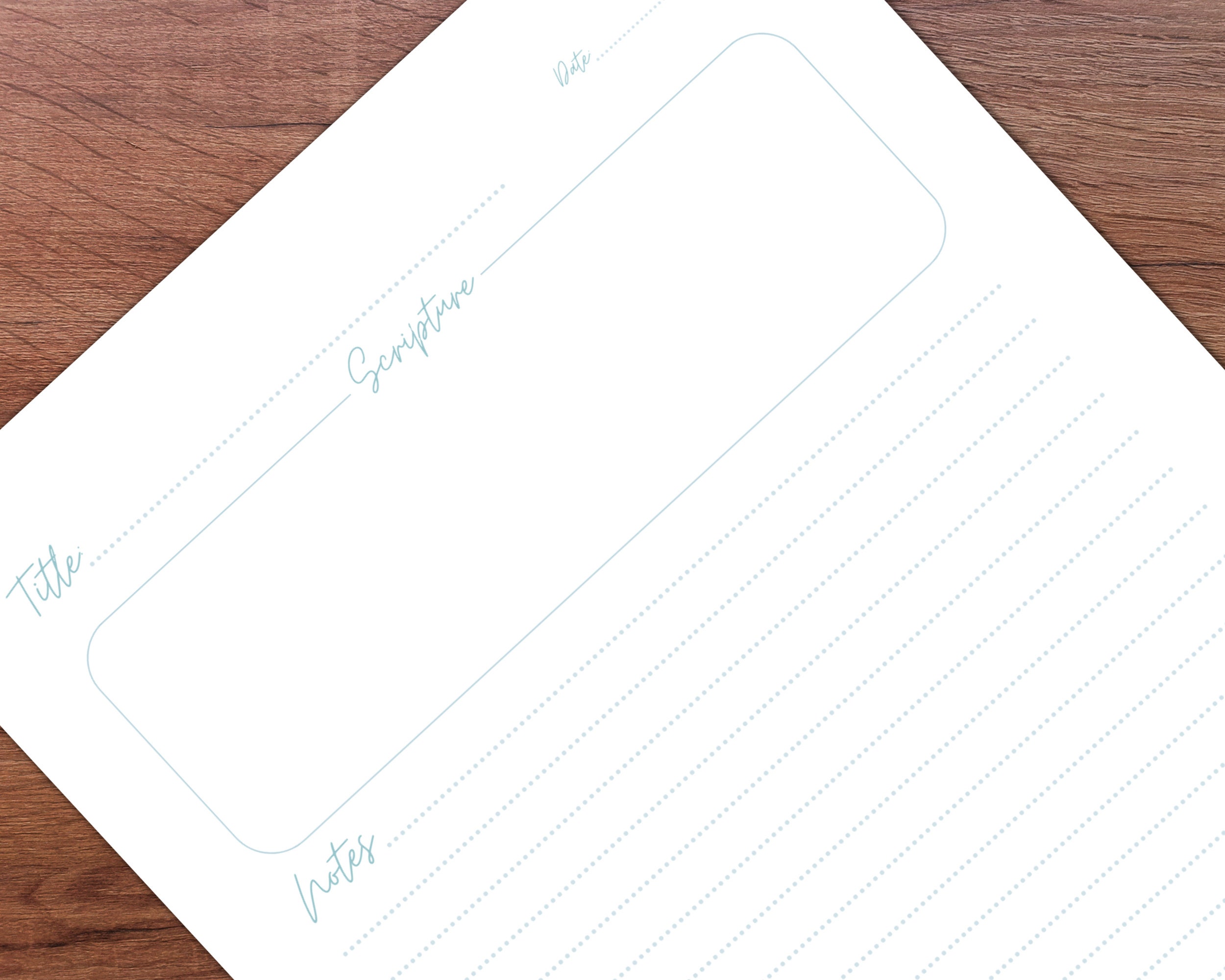 Blue Printable Sermon Notes and Prayer List Prayer Journal Sheets ...