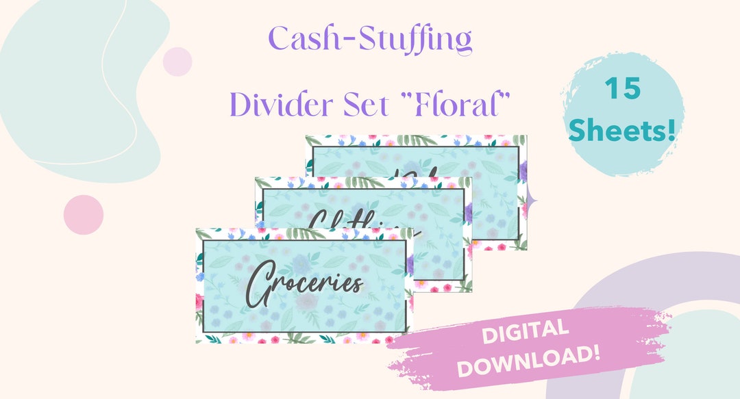 Cash Stuffing Divider Set | Cash Envelopes | Cash Binders | Category ...