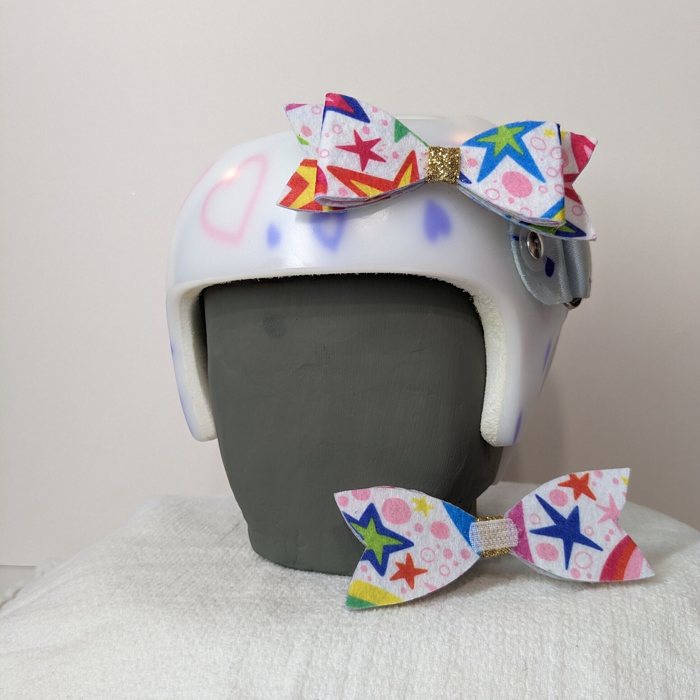 Stars Print Helmet Bow Cranial Band Bow - Etsy