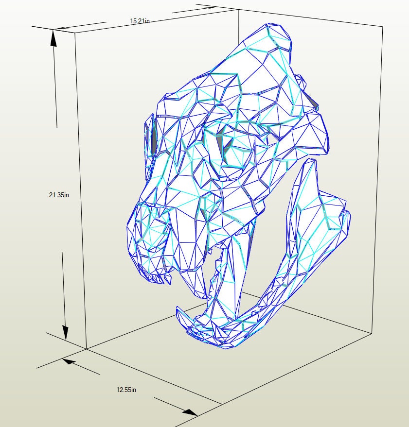 Pepakura Lion Skeleton, Cat, Feline, Papercraft, Templates, PDO, DIY ...