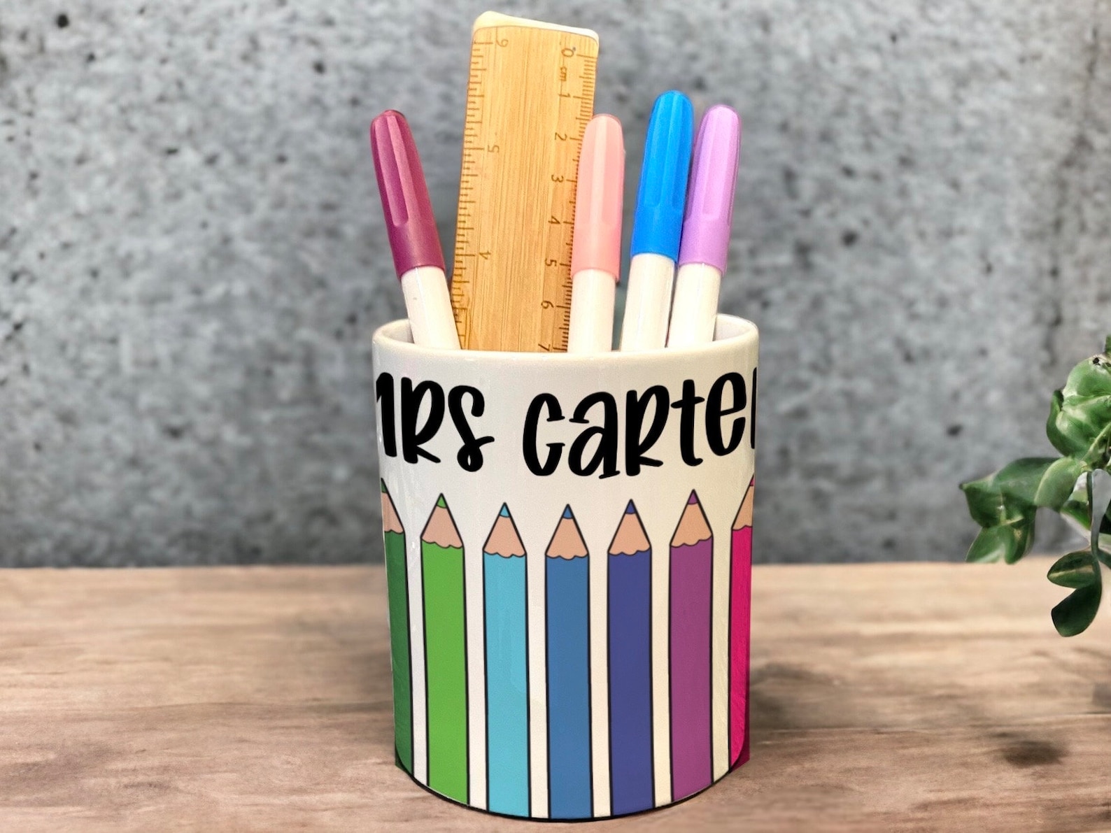 Personalised Teacher Pencil Pot, Personalised Teacher Thank You Gift ...