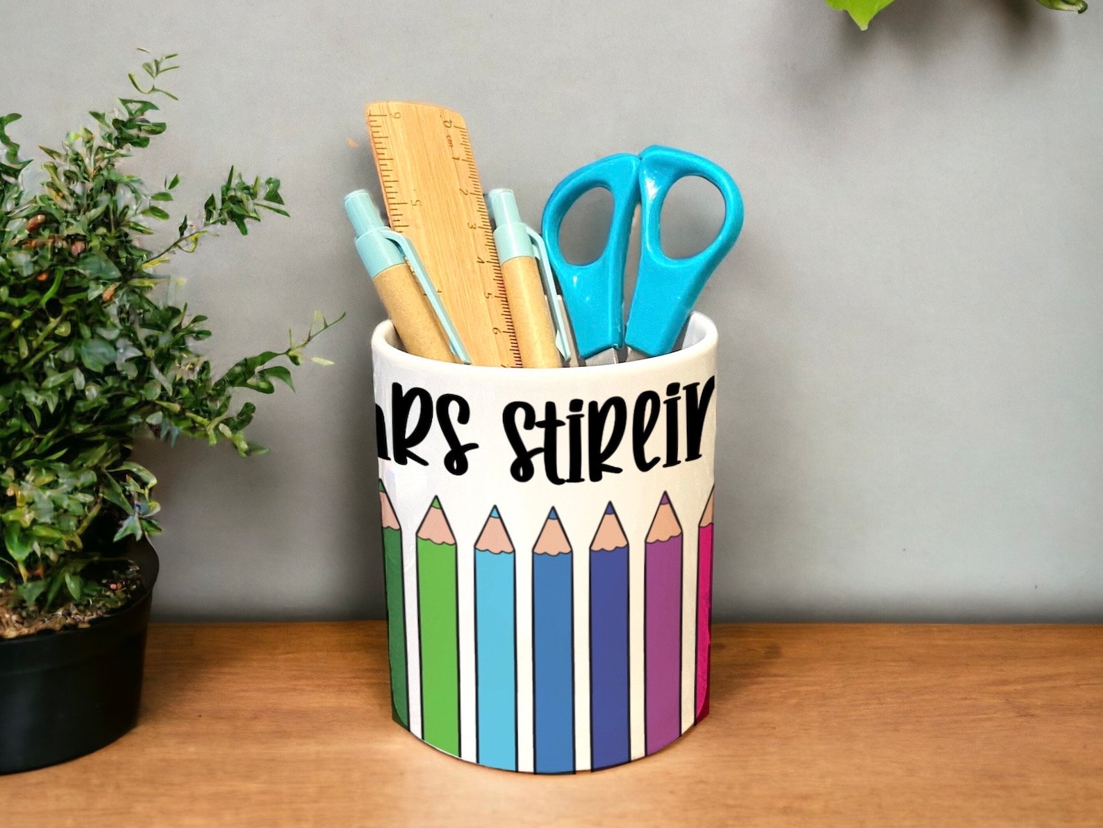 Personalised Teacher Pencil Pot, Personalised Teacher Thank You Gift ...