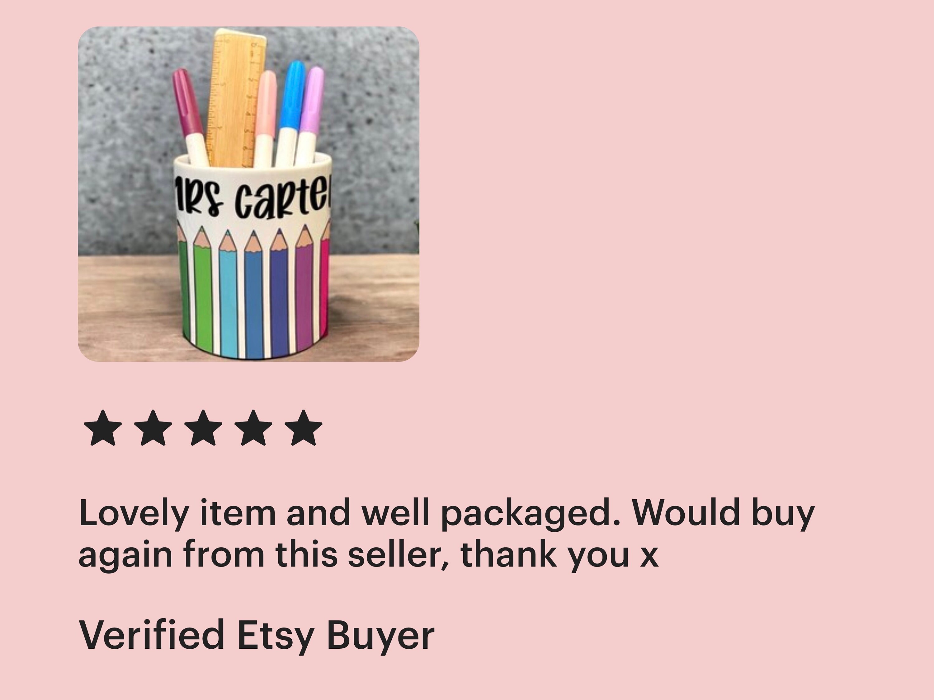 Personalised Teacher Pencil Pot, Personalised Teacher Thank You Gift ...