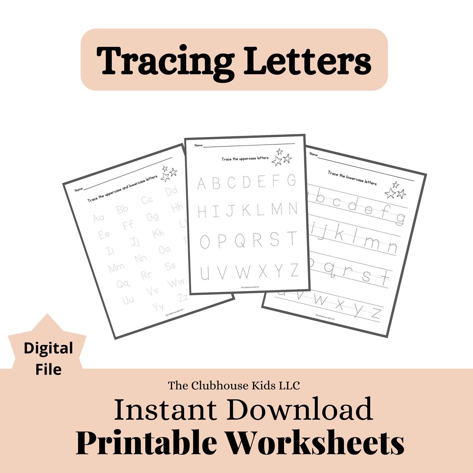 Tracing Letters | Alphabet Tracing | Lowercase and Uppercase Tracing ...