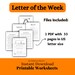 Letter of the Week Activity Aa Letter of the Week - Etsy