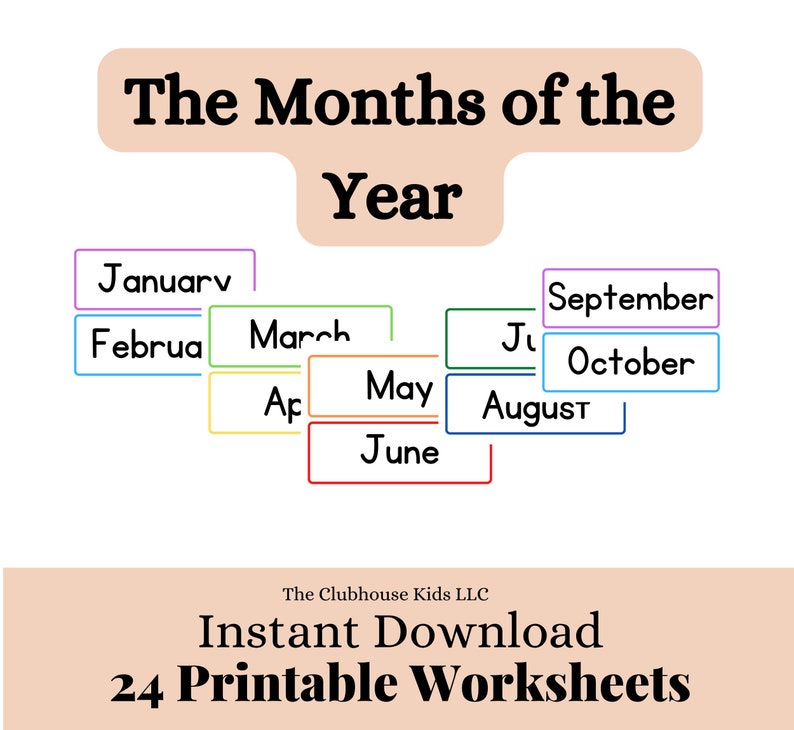 Months of the Year Printable | Months of the Year Display Chart ...