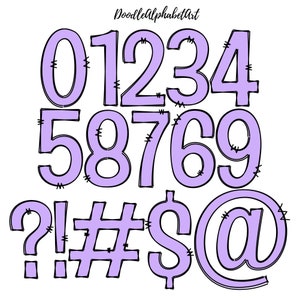 Hand-drawn Doodle Alphabet PNG Bundle - 8 Sets, Pastel Colors ...