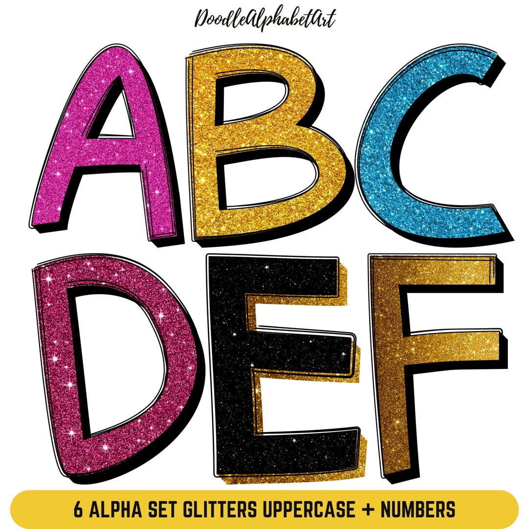 Scribble Outlined Alphabet Doodle Letters Uppercase and Numbers PNG ...