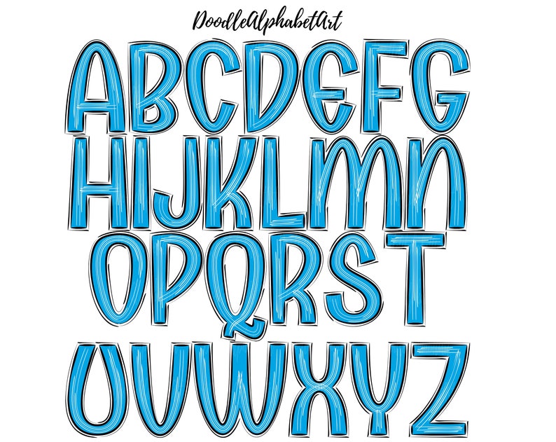 Scribble Letters PNG, Black and White Splash Lines Doodle Alphabet PNG ...
