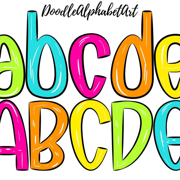 Doodle Alphabet - Etsy