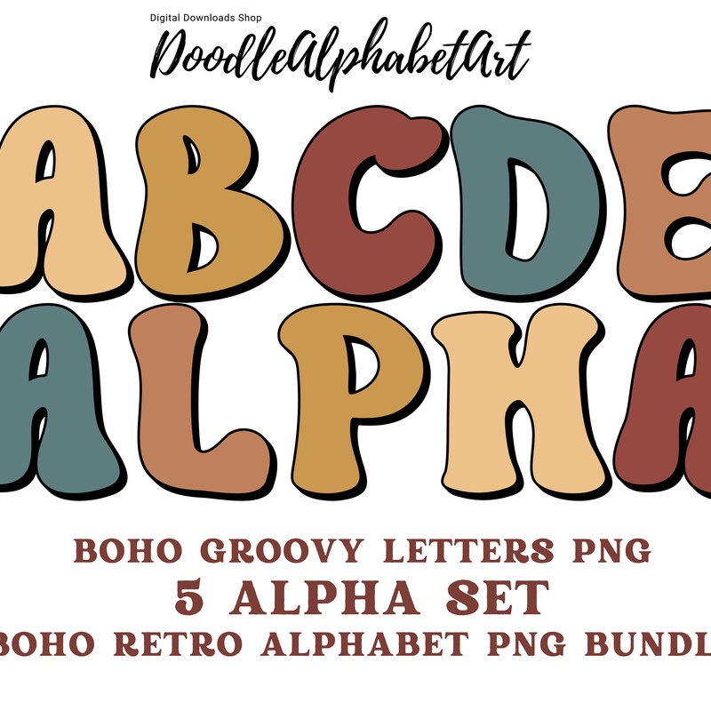 Retro Alphabet - Etsy