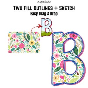 Canva Frames Sketched Three Layers Bold Doodle Alphabets Template, Easy ...