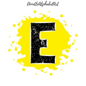 Bright Color Paint Splatter Letters PNG, Black and White Grunge ...